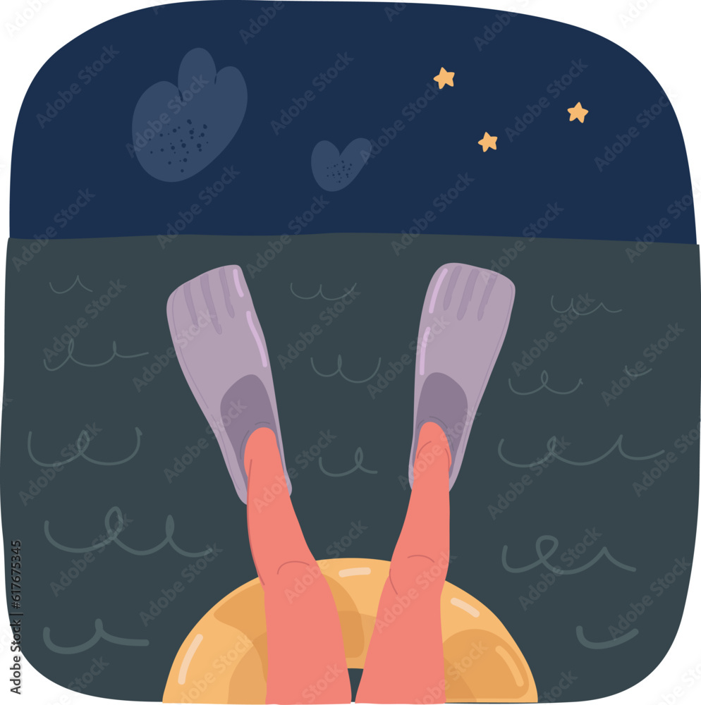 Cartoon vector illustration of Bright colorful poster with the ...