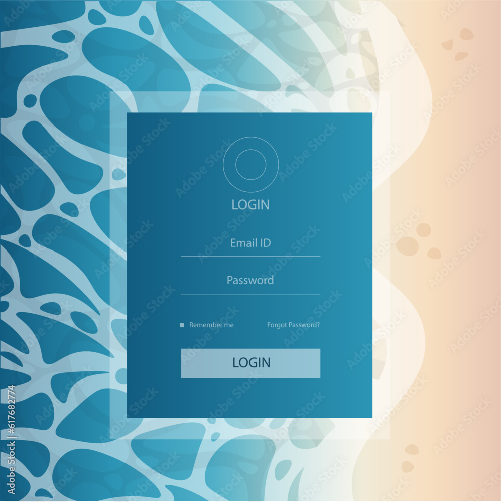 Log In Form On Abstract Pattern Water Ocean Sea Vertical Coast line ...