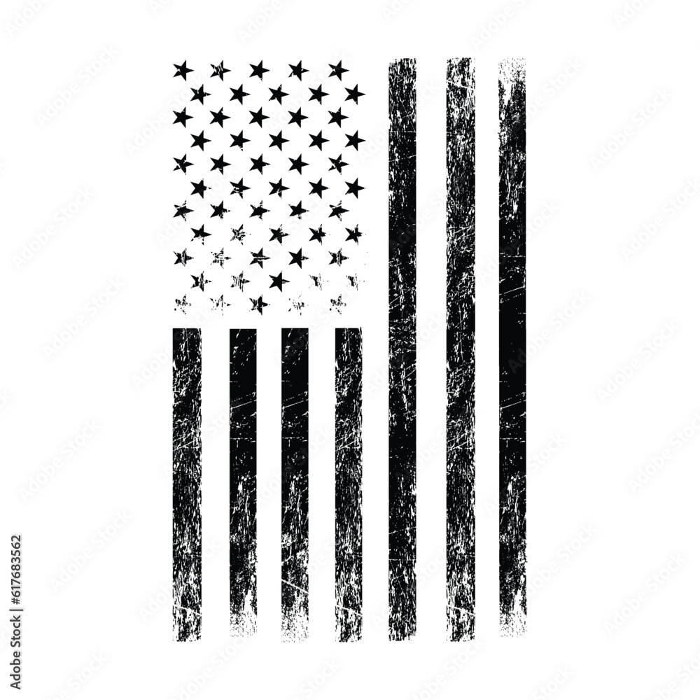 Vector american flag american flag with distressed effect Stock Vector ...