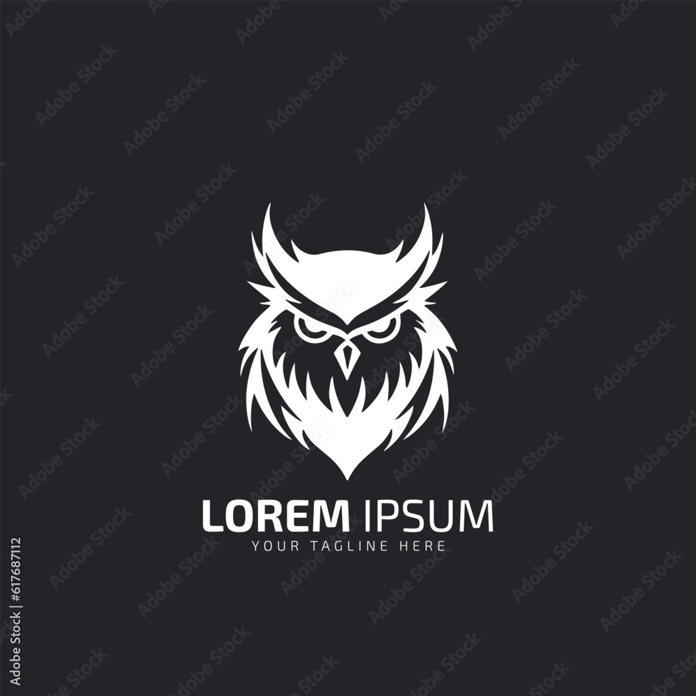 Aggressive Owl logo design, night hunter logo, bird logo. Stock Vector ...