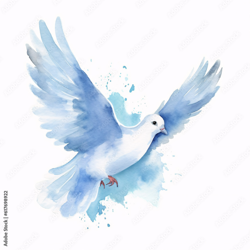 Flying dove open wings beautiful grace bird hope holy peace and purity ...