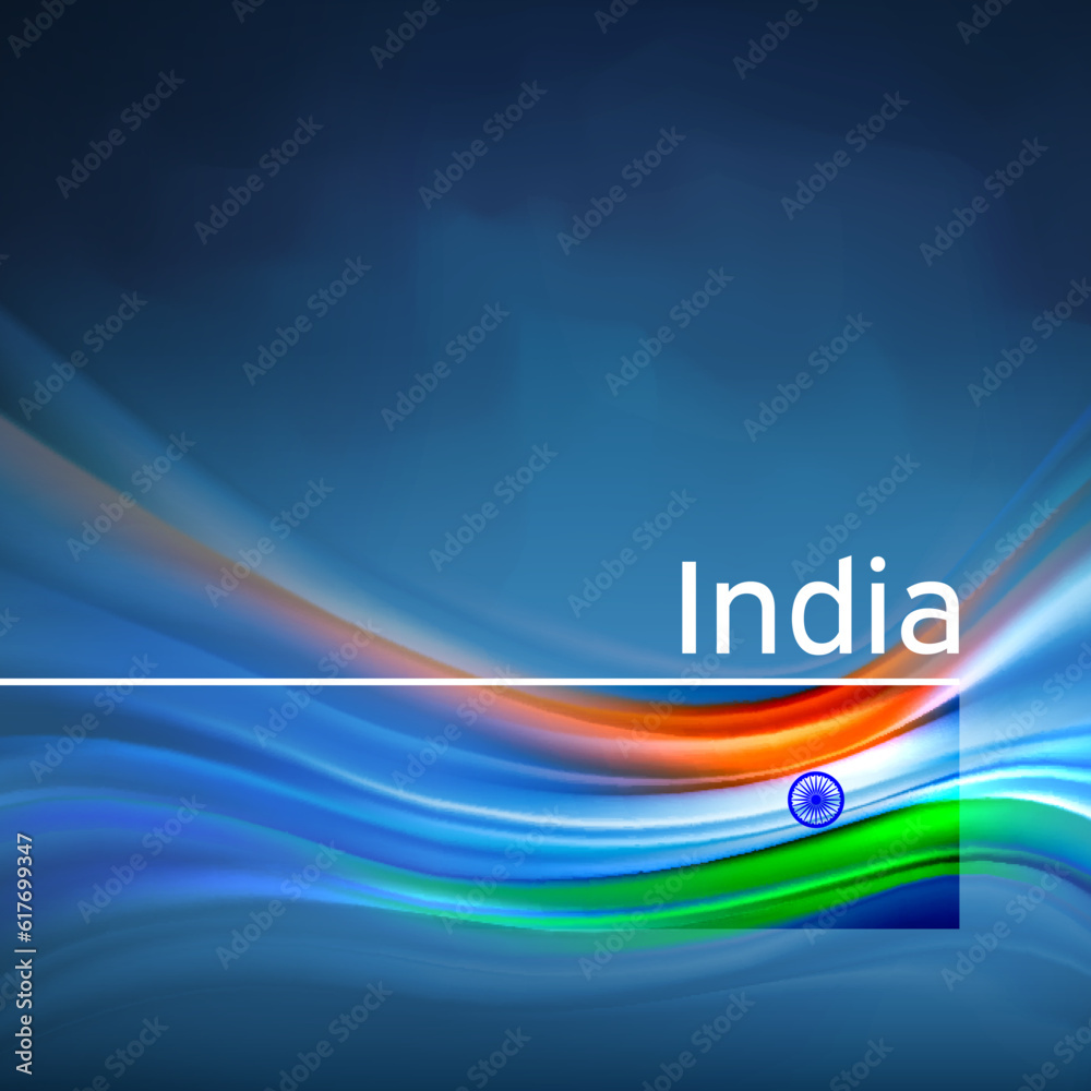 India flag background. Abstract indian flag in the blue sky. National ...