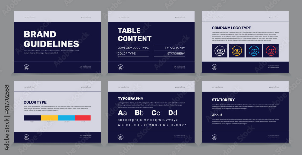 Brand Guidelines identity Template, Simple style and modern Brand ...