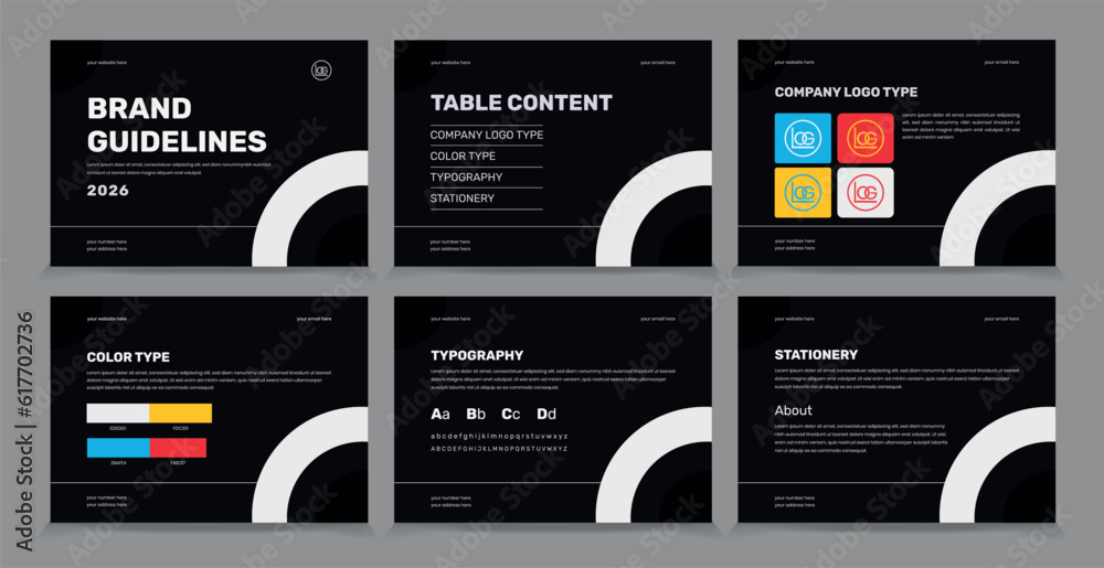 Brand Guidelines identity Template, Simple style and modern Brand ...