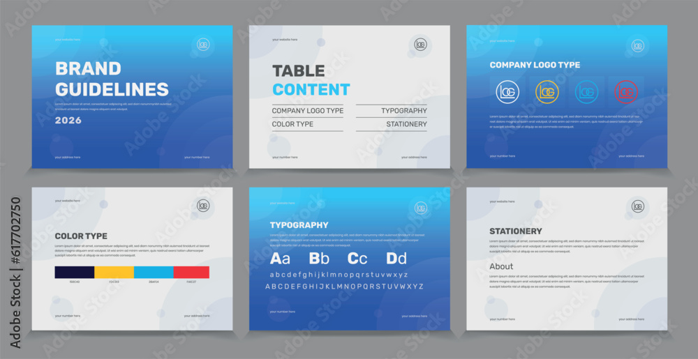 Brand Guidelines identity Template, Simple style and modern Brand ...