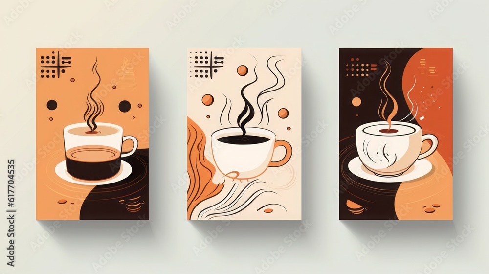 abstract creative set with coffee background, coffee background ...