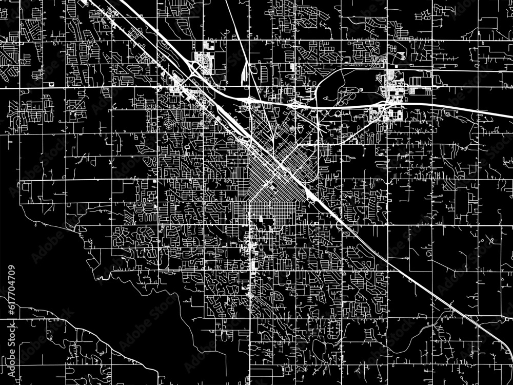 Vector road map of the city of Nampa Idaho in the United States of ...