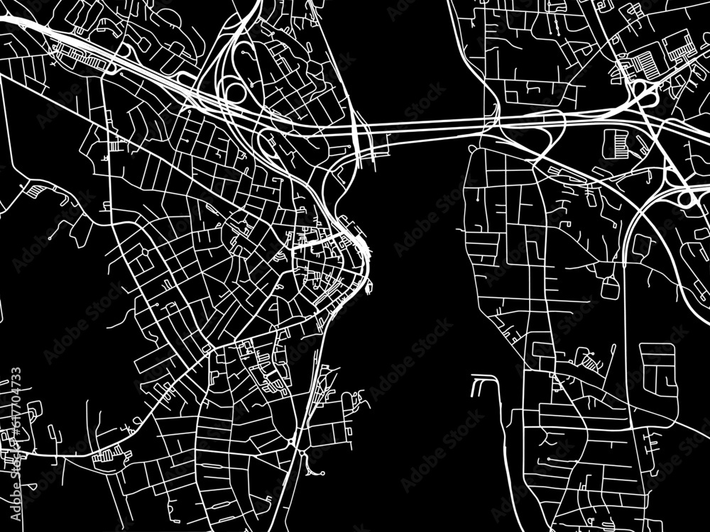 Vector road map of the city of New London Connecticut in the United ...