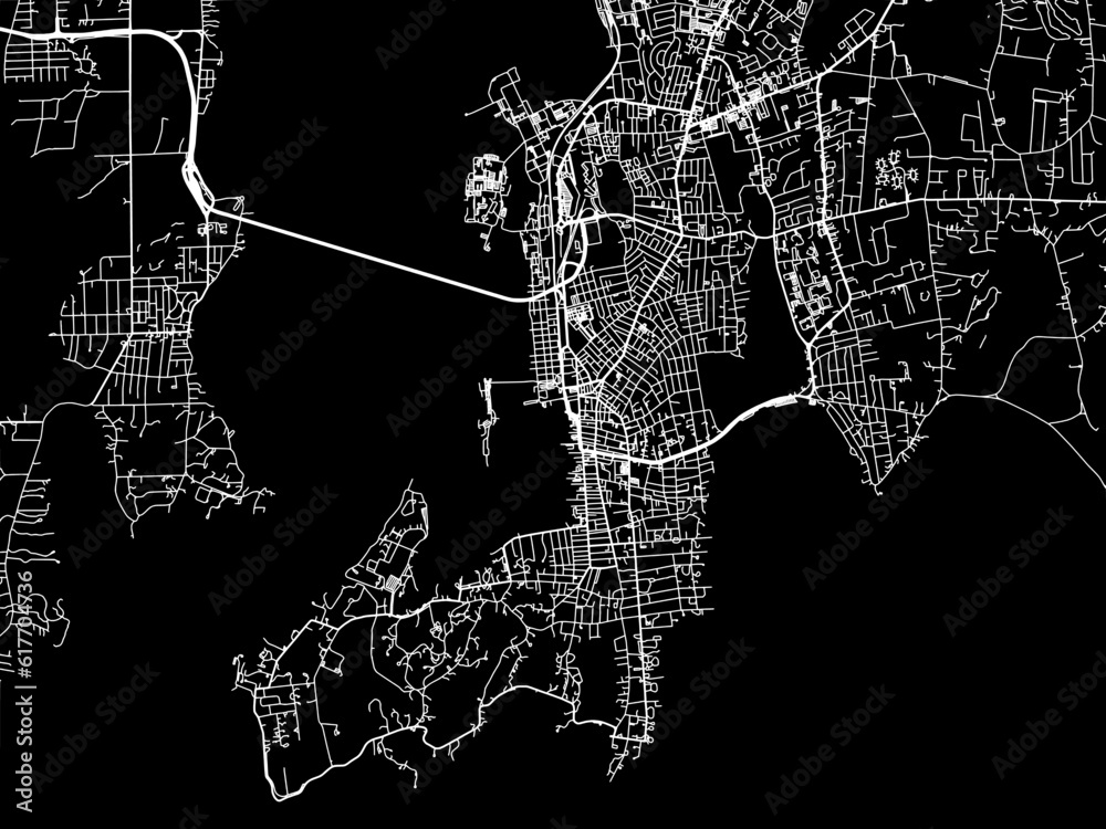 Vector road map of the city of New Port Rhode Island in the United ...