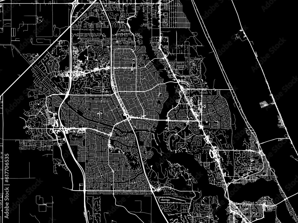 Vector road map of the city of Port St. Lucie Florida in the United ...
