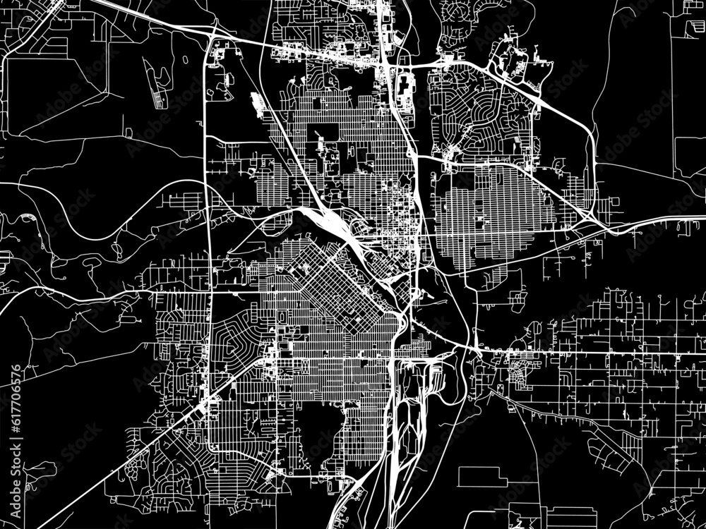 Vector road map of the city of Pueblo Colorado in the United States of ...