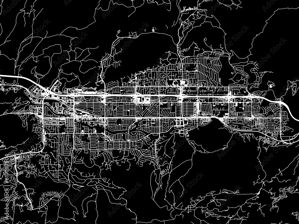 Vector road map of the city of Simi Valley California in the United ...
