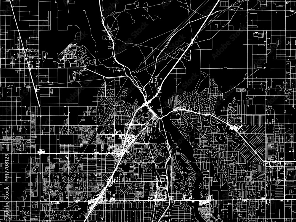 Vector road map of the city of Victorville California in the United ...