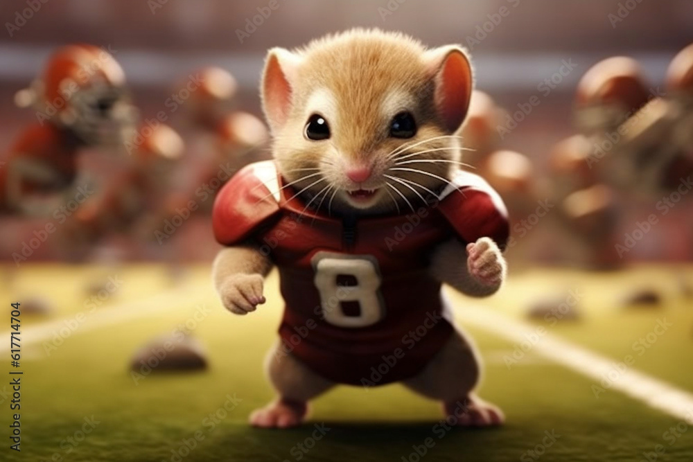 hamster american football player, created by a neural network ...