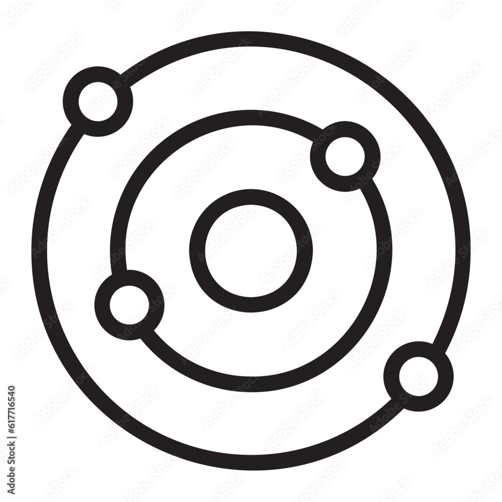 orbit line icon Stock Vector | Adobe Stock