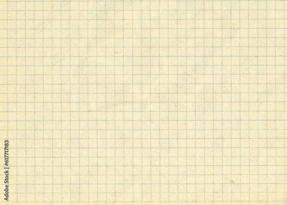 Vintage squared paper sheet background. Old antique paper texture ...