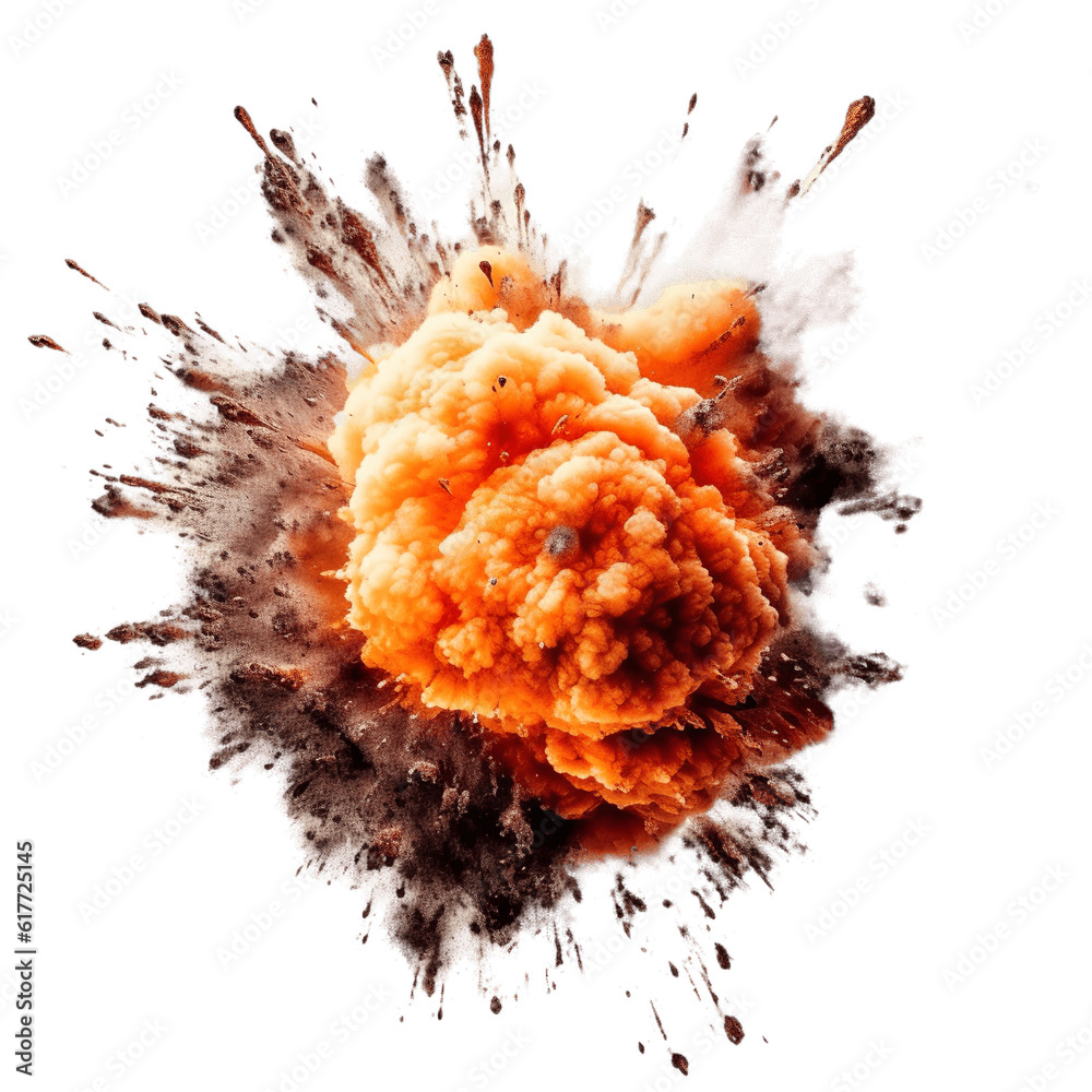 Explosion isolated on transparent background, Generative AI Stock ...