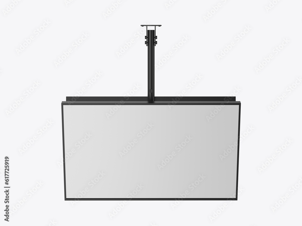 Outdoor digital ceiling mounted display screen blank template, 3d ...