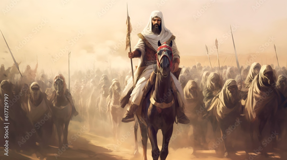 ancient arab background design, moments soldiers arabian before ...