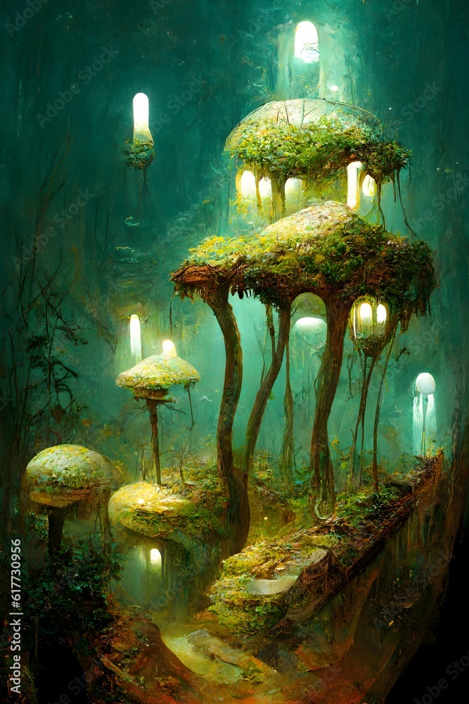 forestpunk biopunk biophilic mushroompunk realistic profound ...