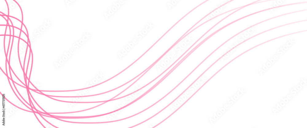 Abstract pink, wave lines on transparent background. Abstract vector ...