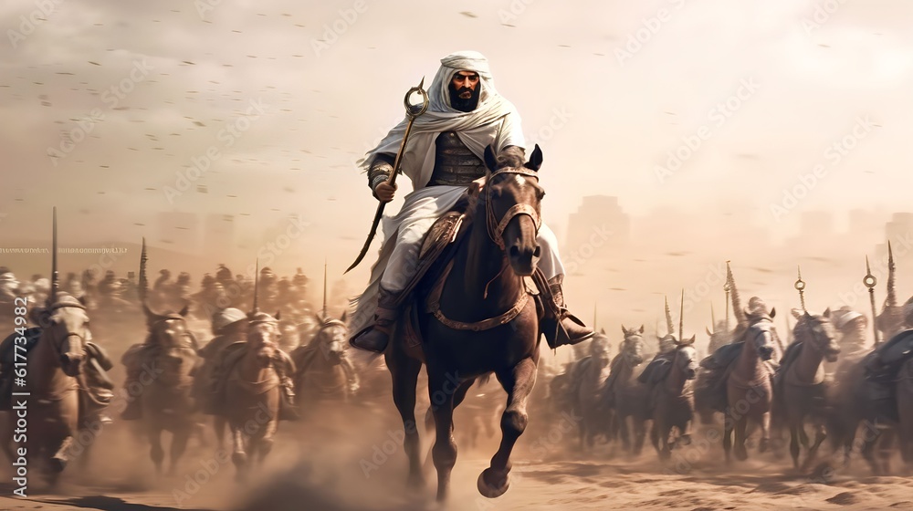 ancient arab background design, moments soldiers arabian before ...