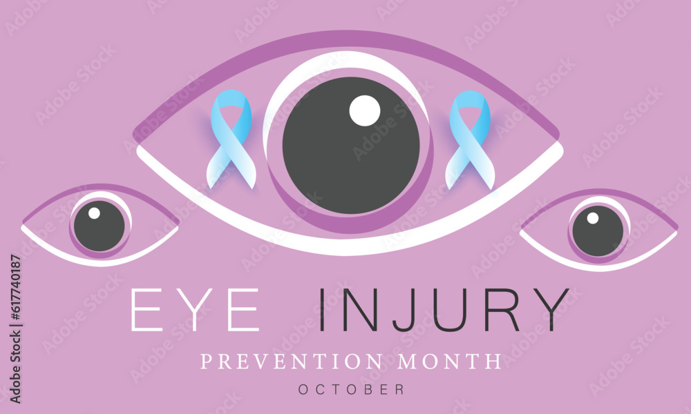 Eye injury prevention month. background, banner, card, poster, template ...