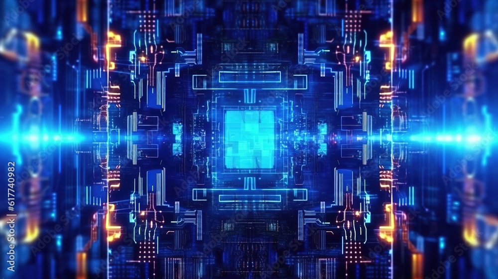 Abstract technology futuristic concept of digital ai future design on ...