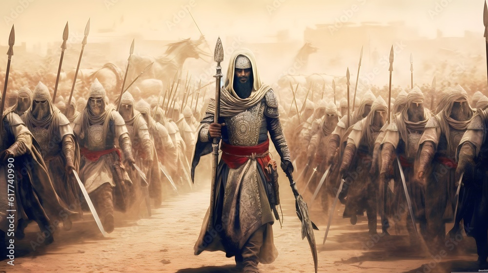 ancient arab background design, moments soldiers arabian before ...