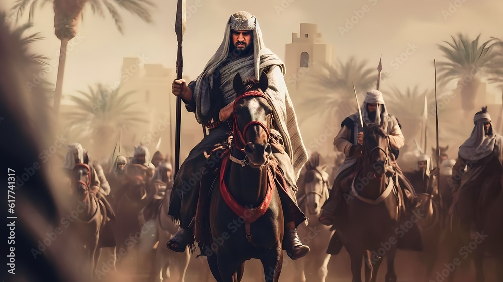 ancient arab background design, moments soldiers arabian before ...