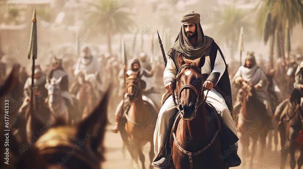 ancient arab background design, moments soldiers arabian before ...