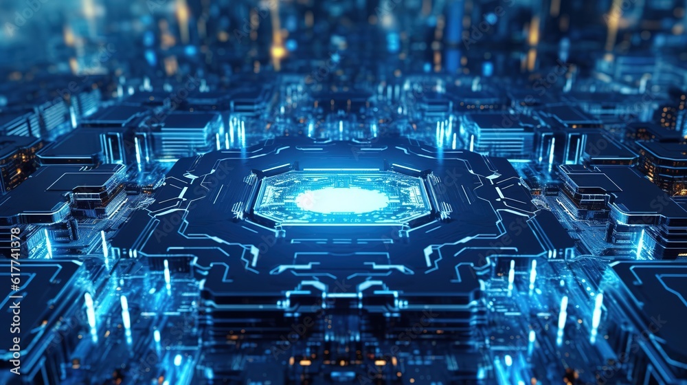 Abstract technology futuristic concept of digital ai future design on ...