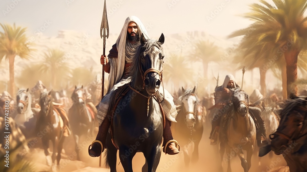 ancient arab background design, moments soldiers arabian before ...