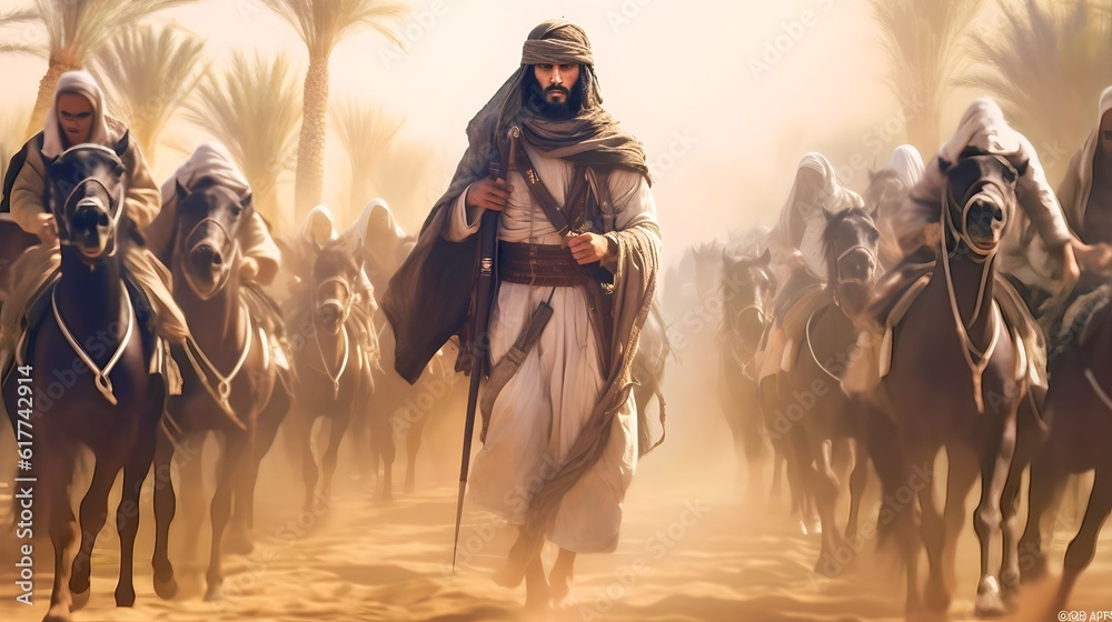 ancient arab background design, moments soldiers arabian before ...