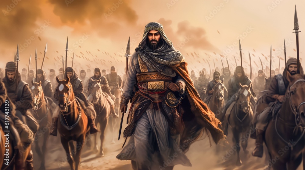 ancient arab background design, moments soldiers arabian before ...