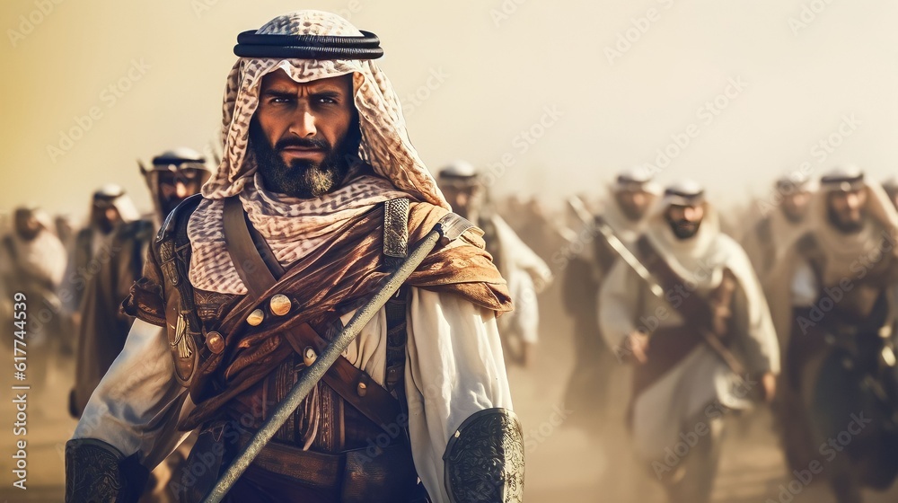 ancient arab background design, moments soldiers arabian before ...