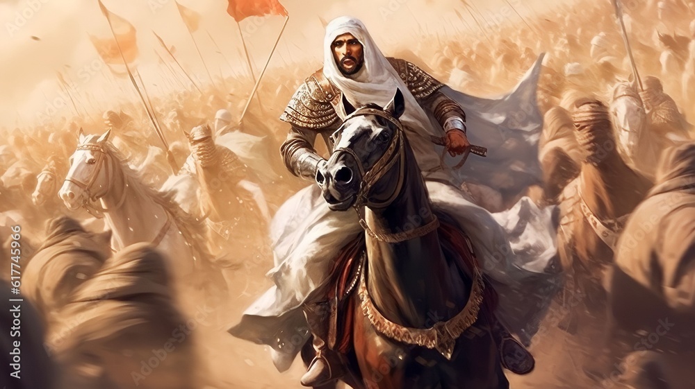 ancient arab background design, moments soldiers arabian before ...