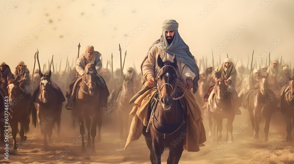 ancient arab background design, moments soldiers arabian before ...