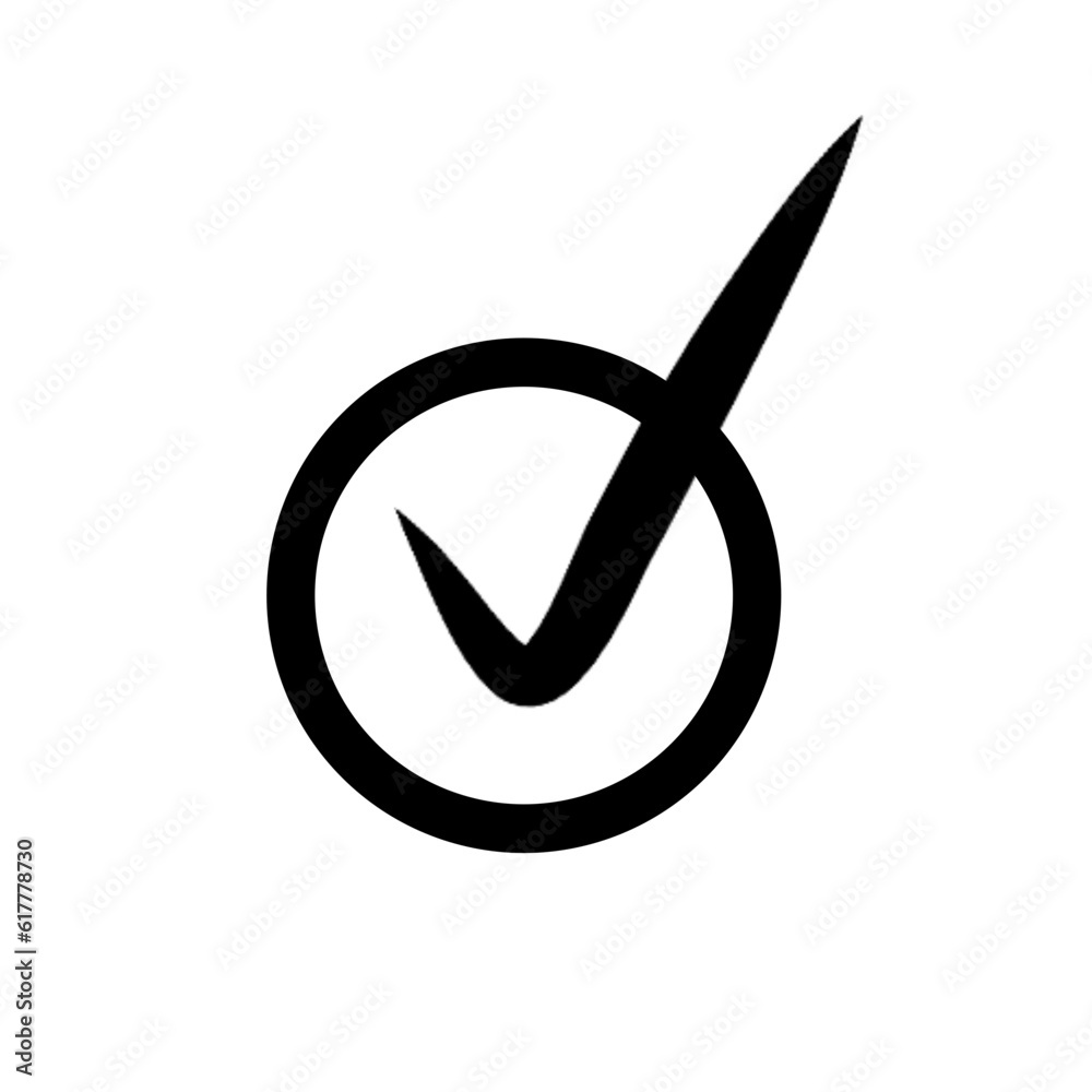 Hand drawn check signs. Doodle v mark for list items, checkbox chalk ...