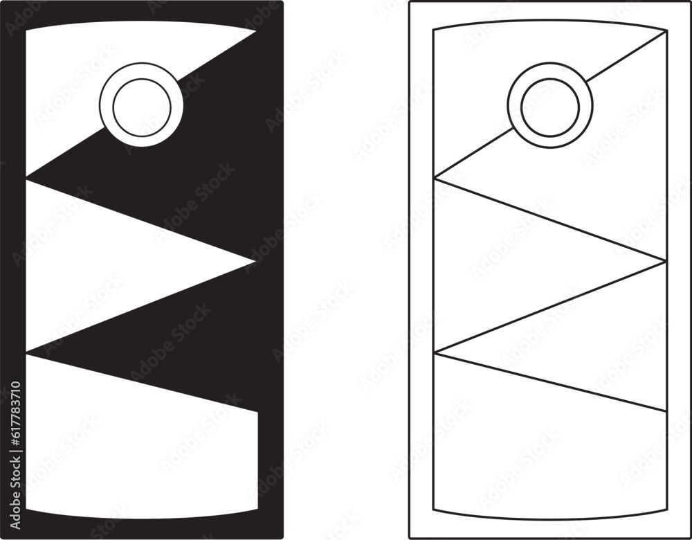 Cornhole Board Silhouette, Cornhole Board SVG, Outline Stock Vector ...