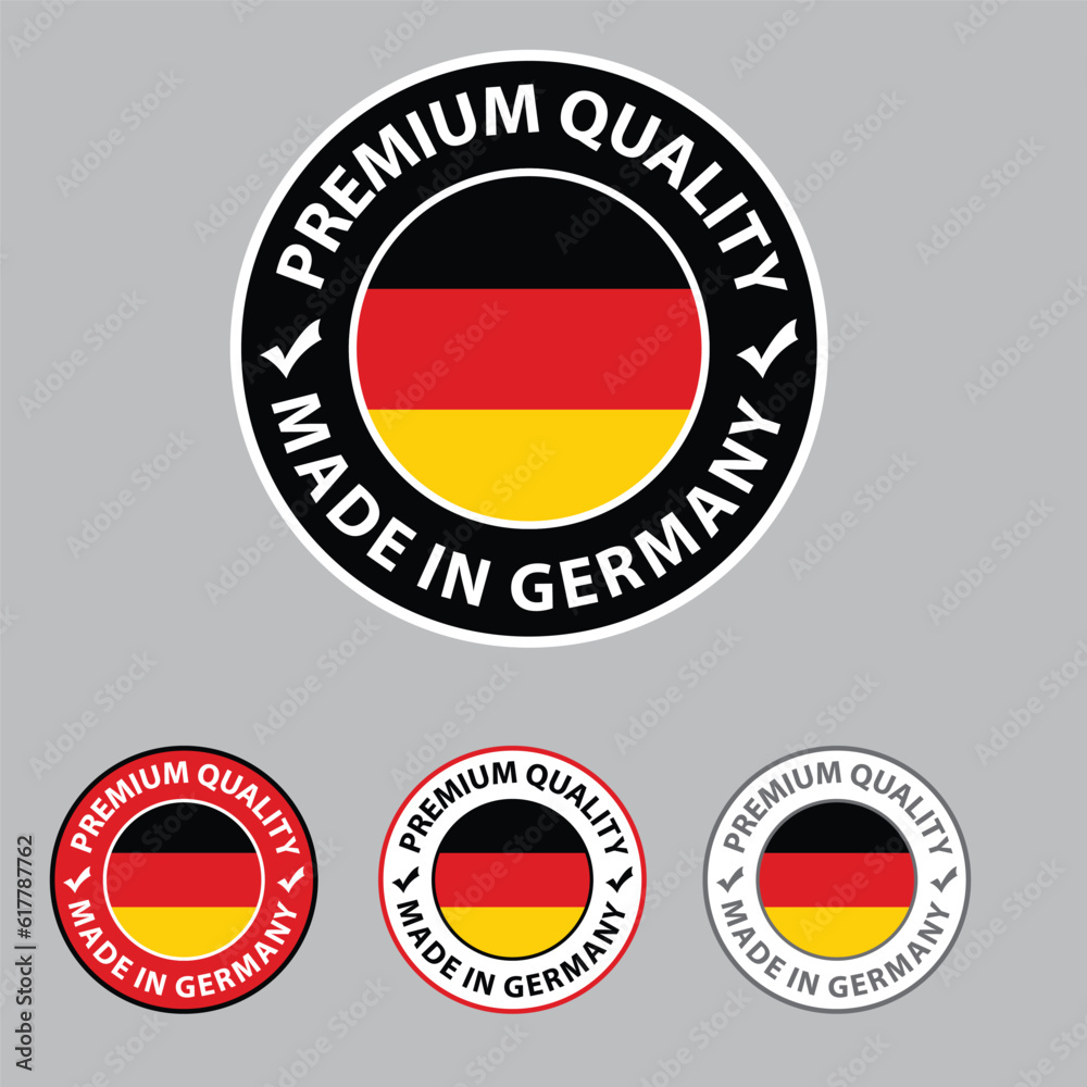 Made in Germany Badge, Icon, symbol, emblem, sticker label, cbd label ...