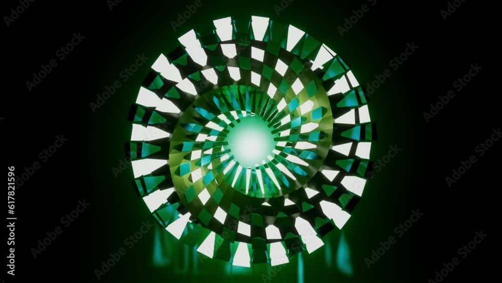 Hypnotic looping animation. 3d endless animation. Cyclic seamless ...