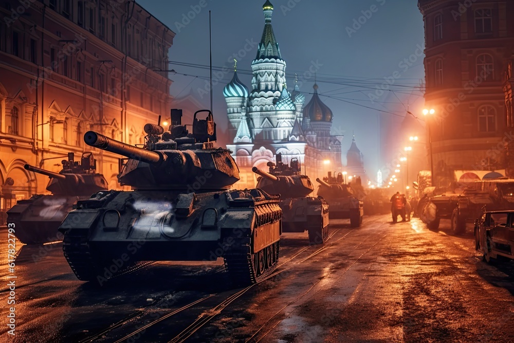 Red Square transforms into a battleground after sunset, as urban ...