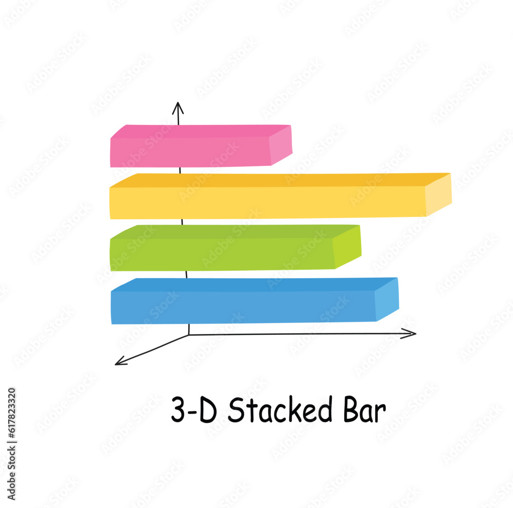 Bar chart clipart in 3D style. Bar graph vector isolated on white ...