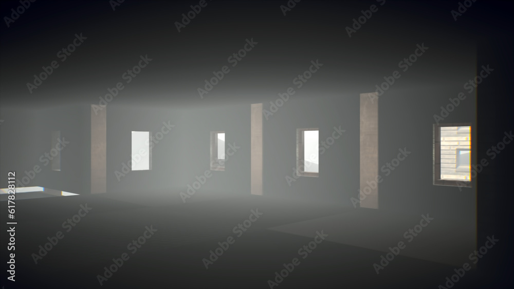 3d luxurious architecture interior design idea. Grand luxurious room ...