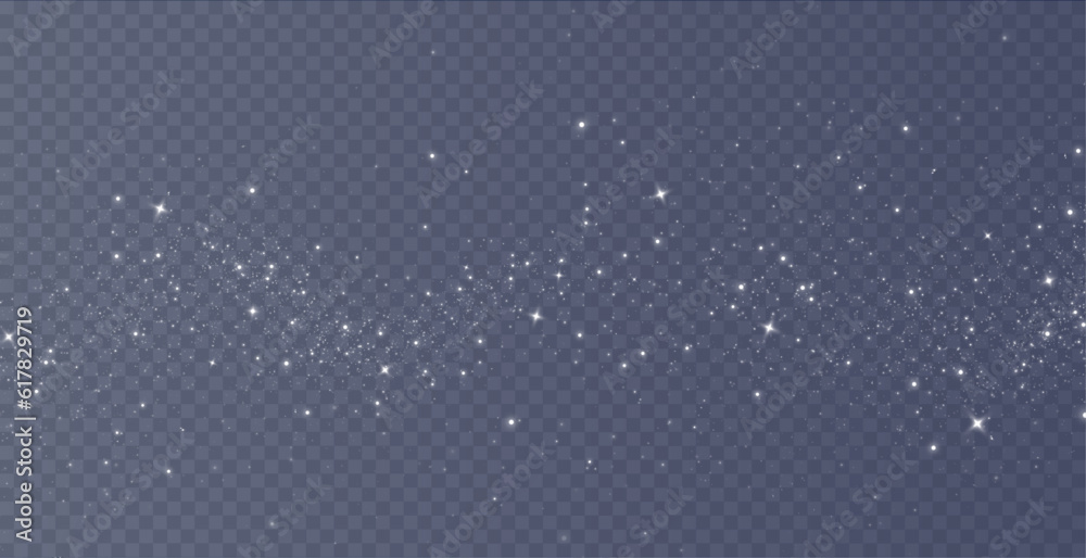 Bokeh light lights effect background. White png dust light. Christmas background of shining dust ...