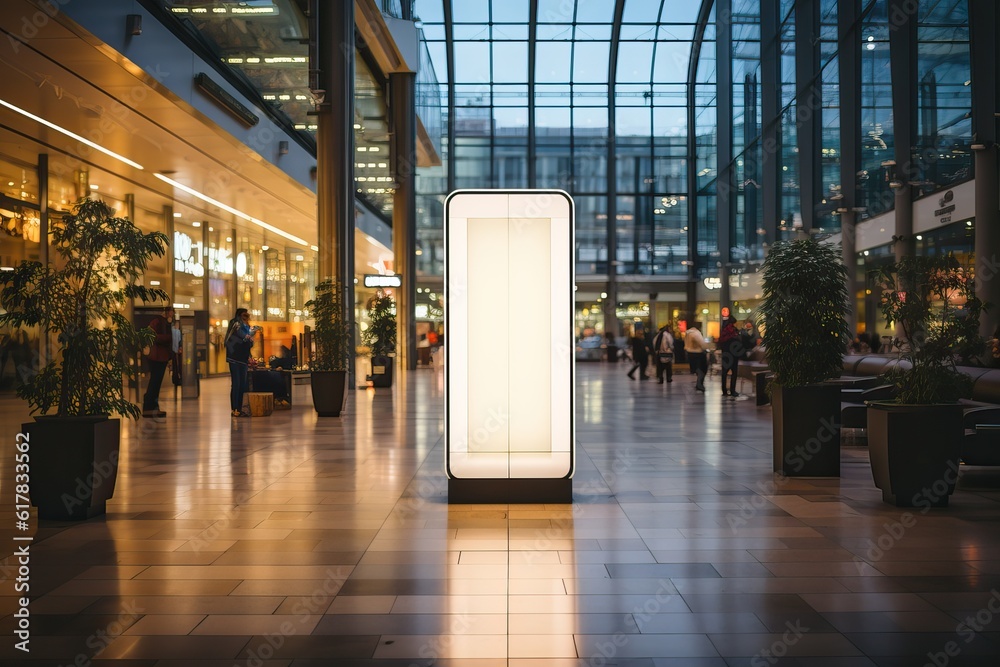 customizable digital signage screen in a public place, generative ai ...