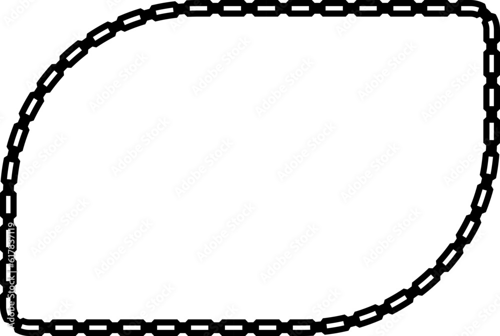 Vetor de Round Diagonal Corner Rectangle shape Chain round frame Chain ...