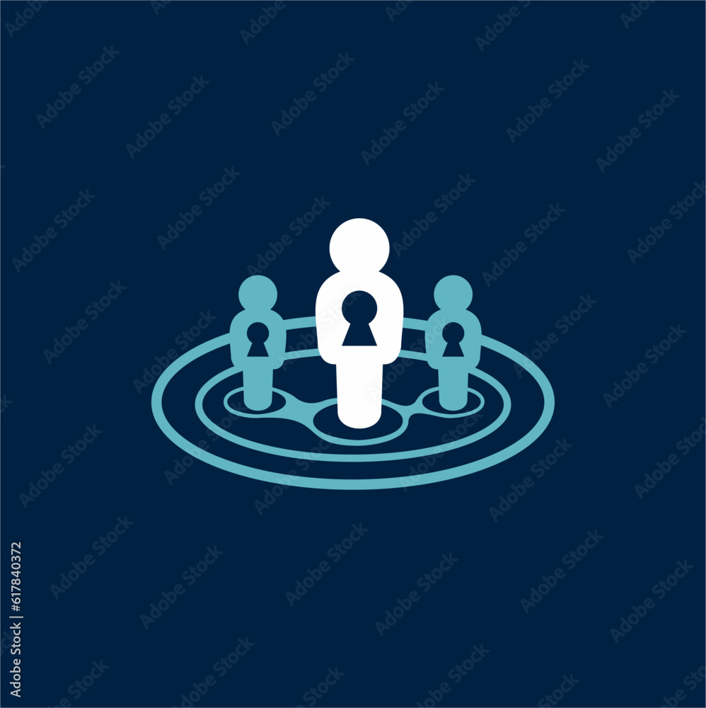 Vector illustration. Cyber security logo design with a unique concept ...