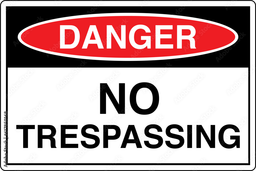 Vetor de OSHA Safety Signs Marking Label Standards Danger NO ...